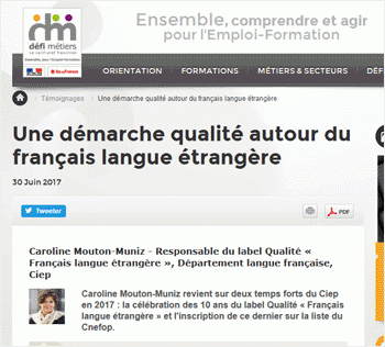 Le réseau national des Carif-Oref | Label Qualité FLE